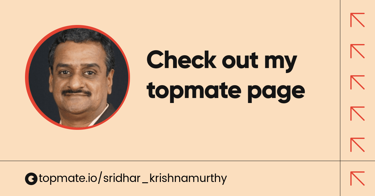 SRIDHAR KRISHNAMURTHY - Book a call on Topmate