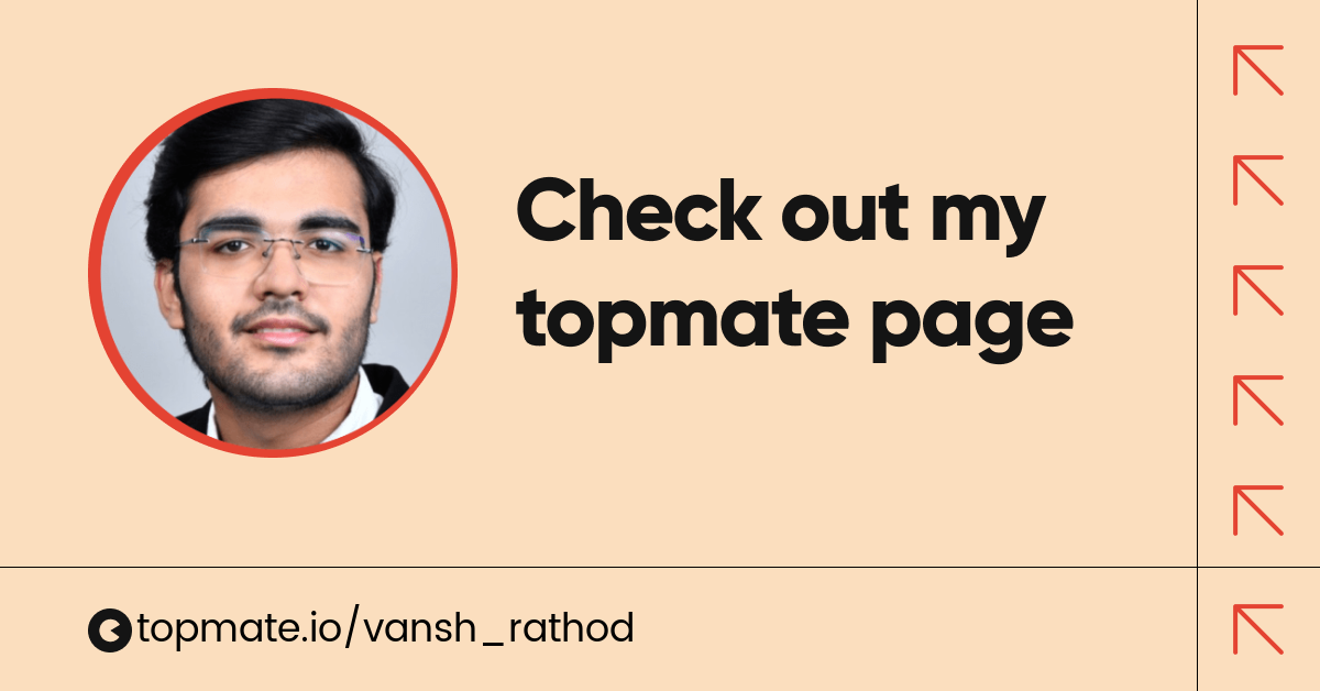 Vansh Rathod - Book a call on Topmate