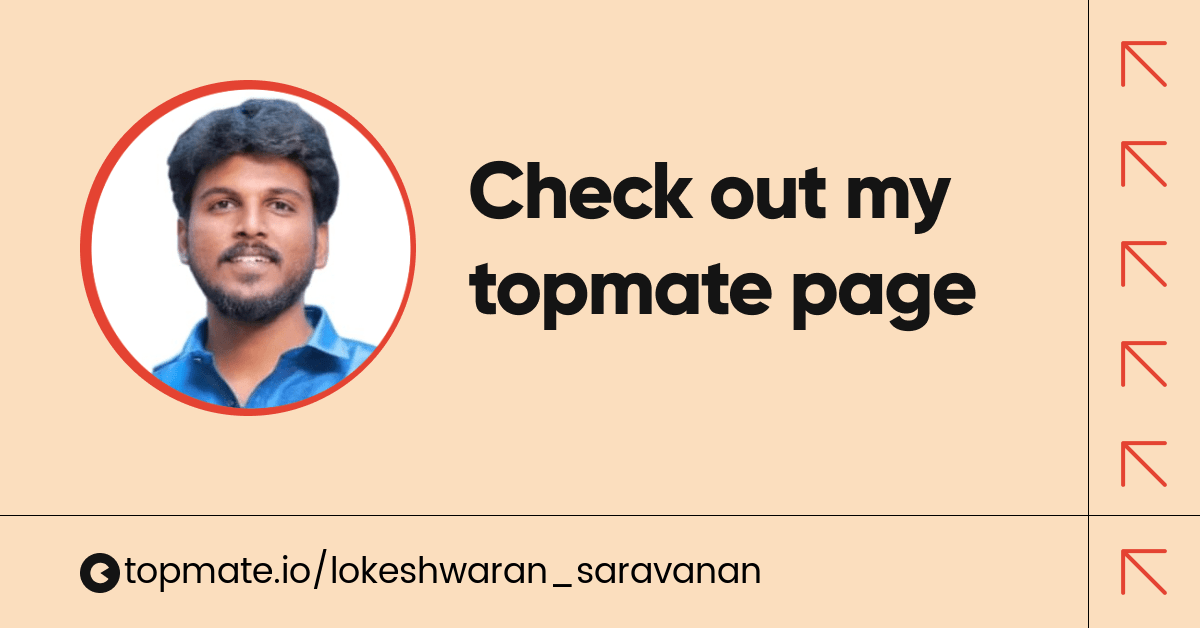 Lokeshwaran - Book a call on Topmate
