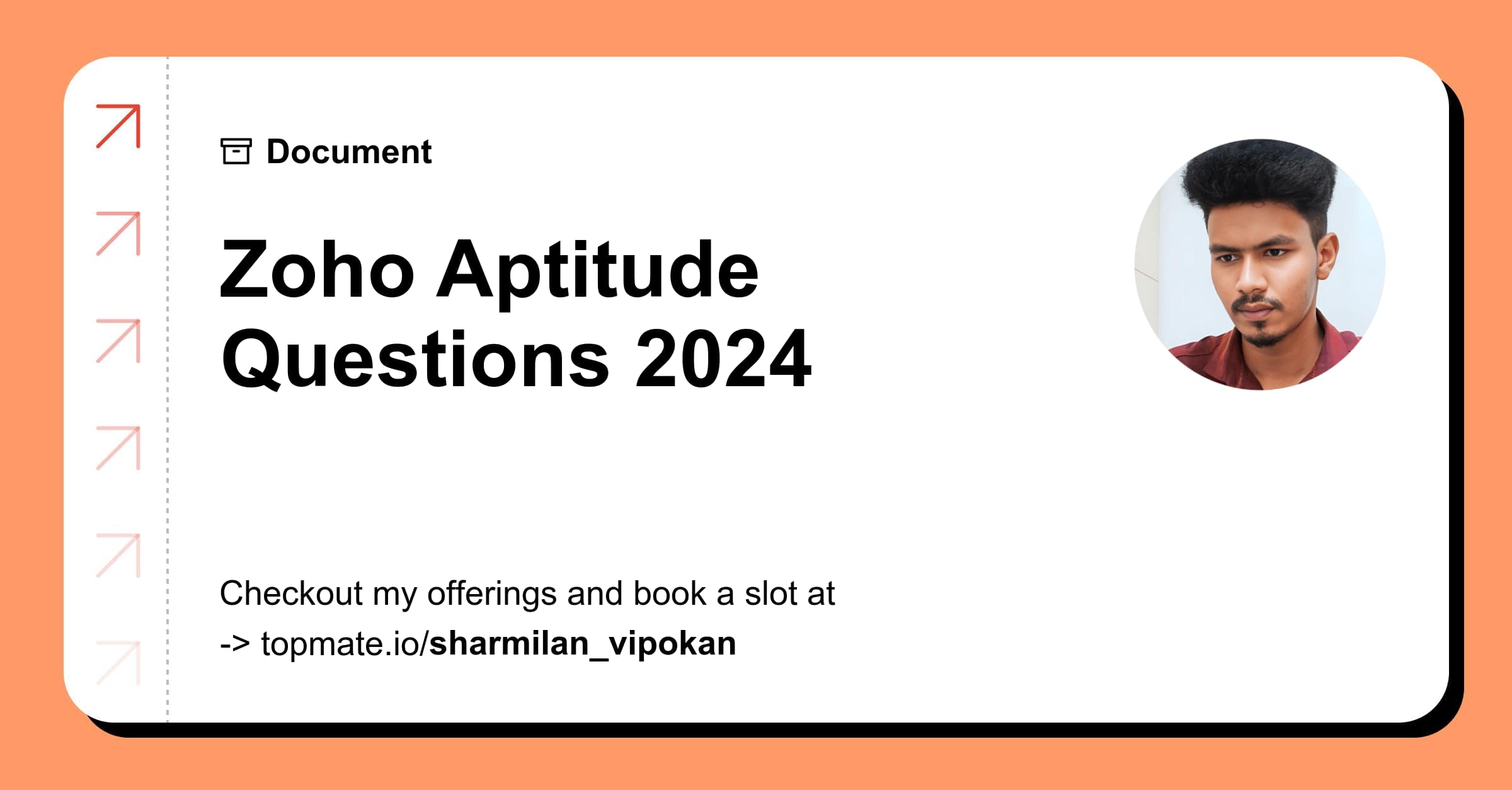 Zoho Aptitude Questions 2024 with Sharmilan Vipokan