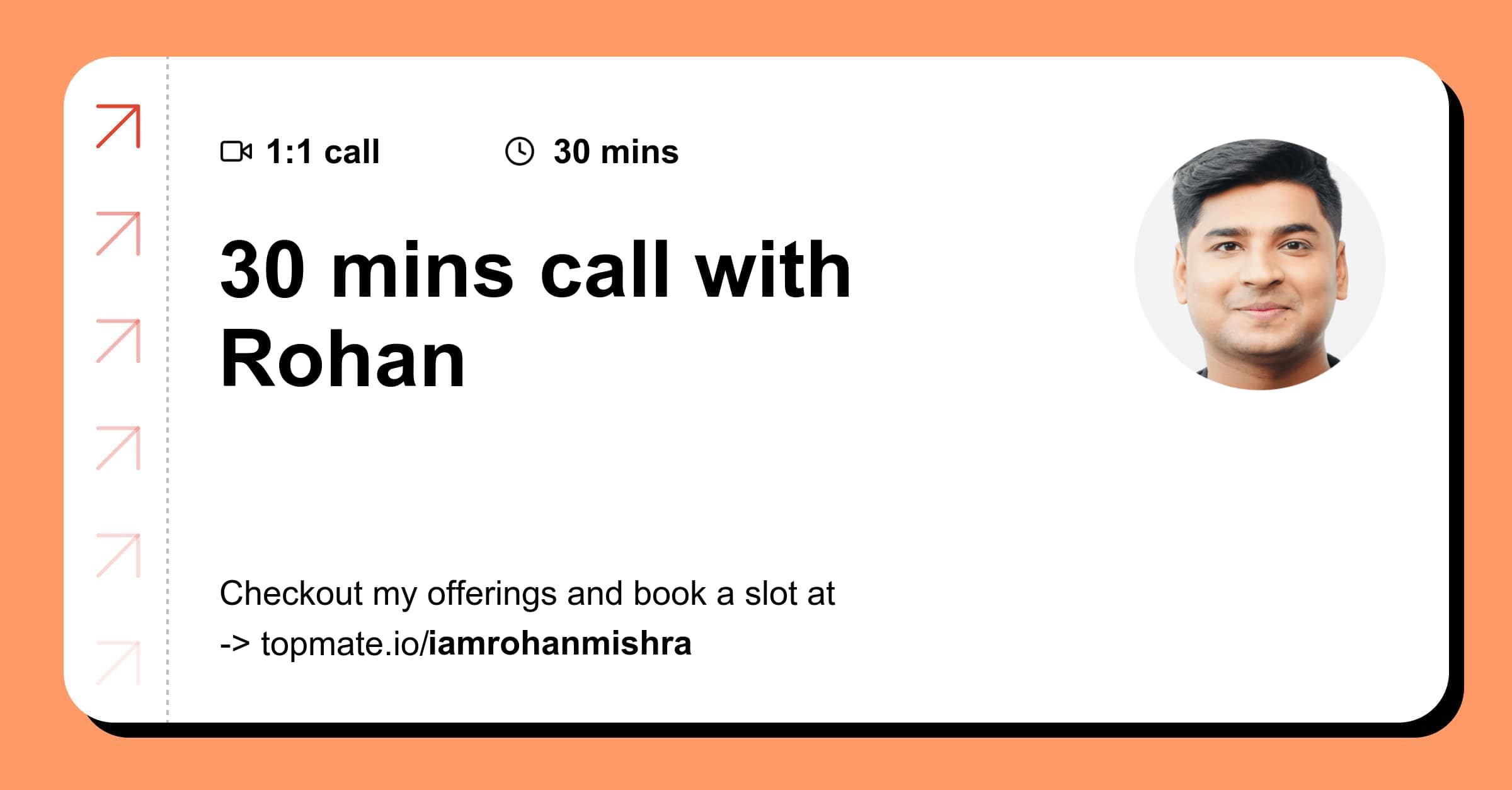 30 mins call with Rohan with Rohan Mishra