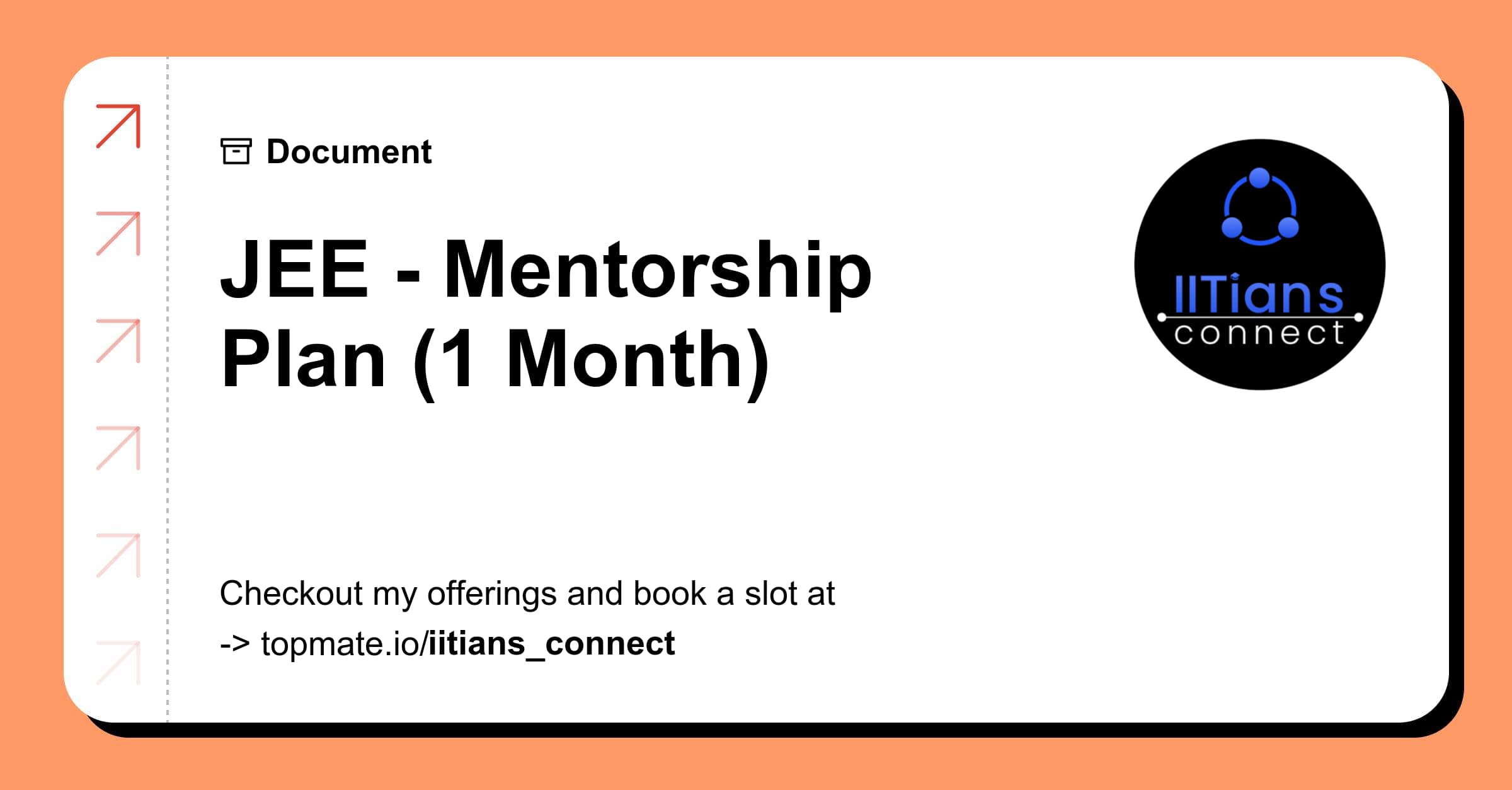 JEE - Mentorship Plan (1 Month) with IITians Connect