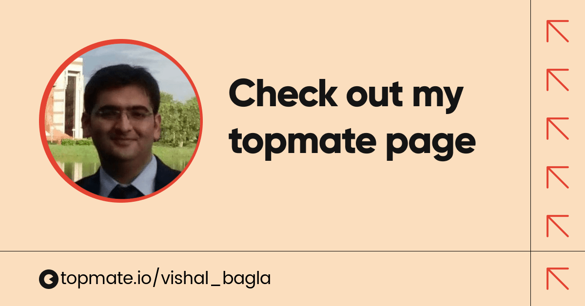 Vishal Bagla - Book a call on Topmate