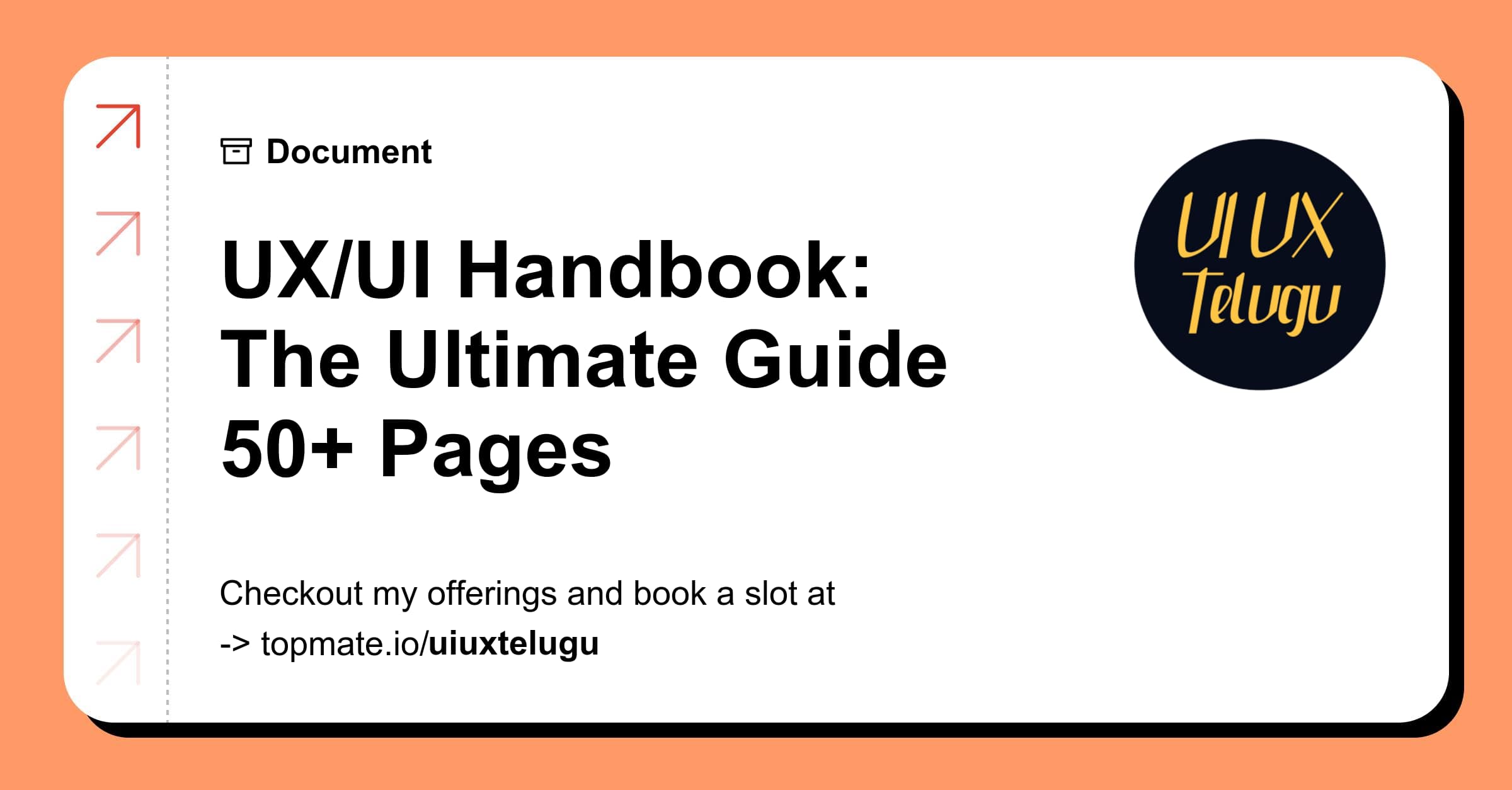 UX/UI Handbook: The Ultimate Guide 📘 50+ Pages with UI UX Telugu