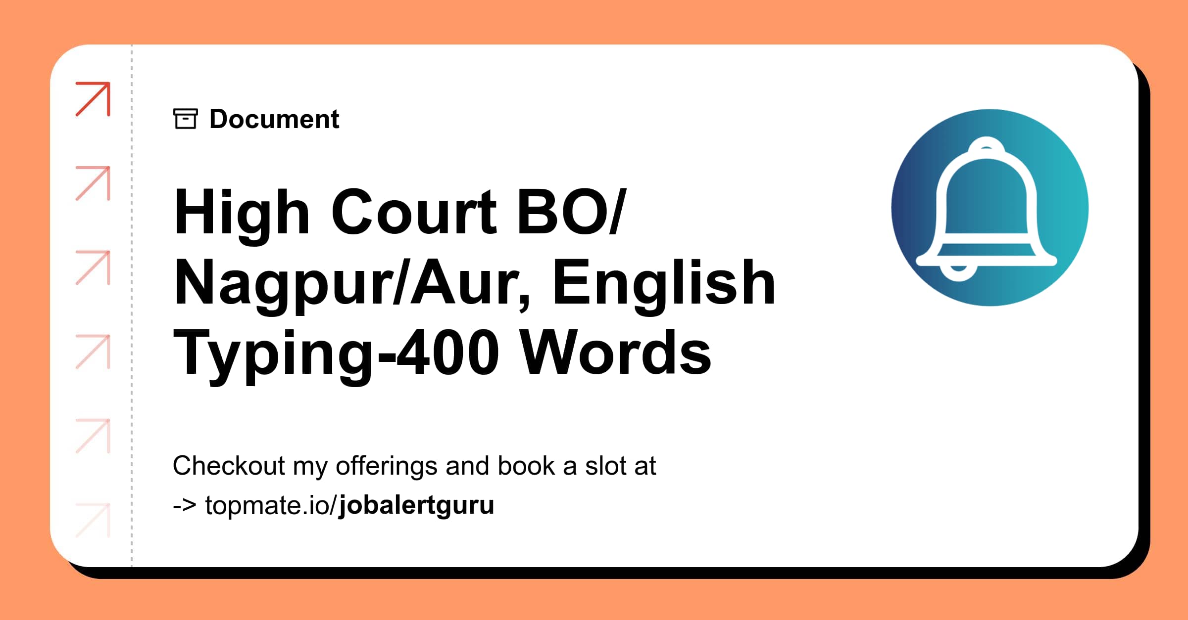 Bombay High court clerk English Typing-400 Words with Indian Dept Job ...