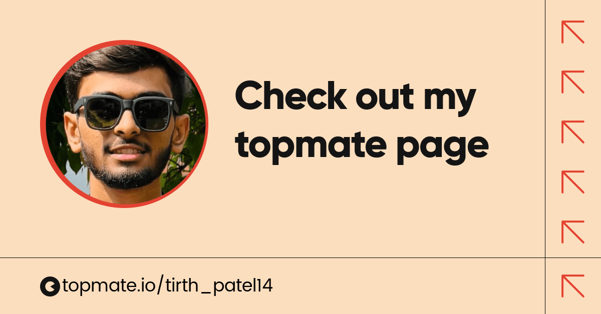 Tirth Patel - Book a call on Topmate