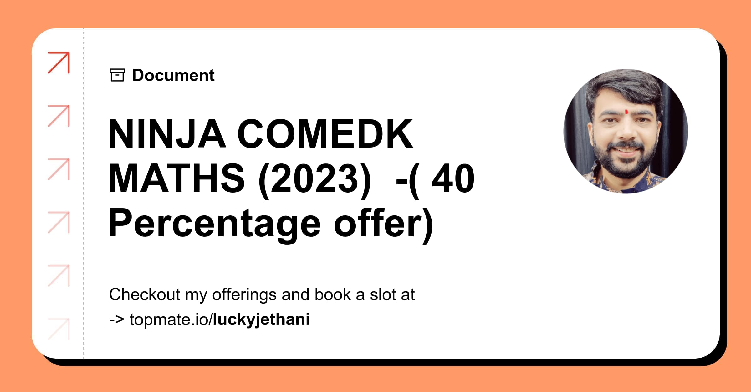 NINJA COMEDK MATHS (2023) -( 40 Percentage offer) with LUCKY JETHANI