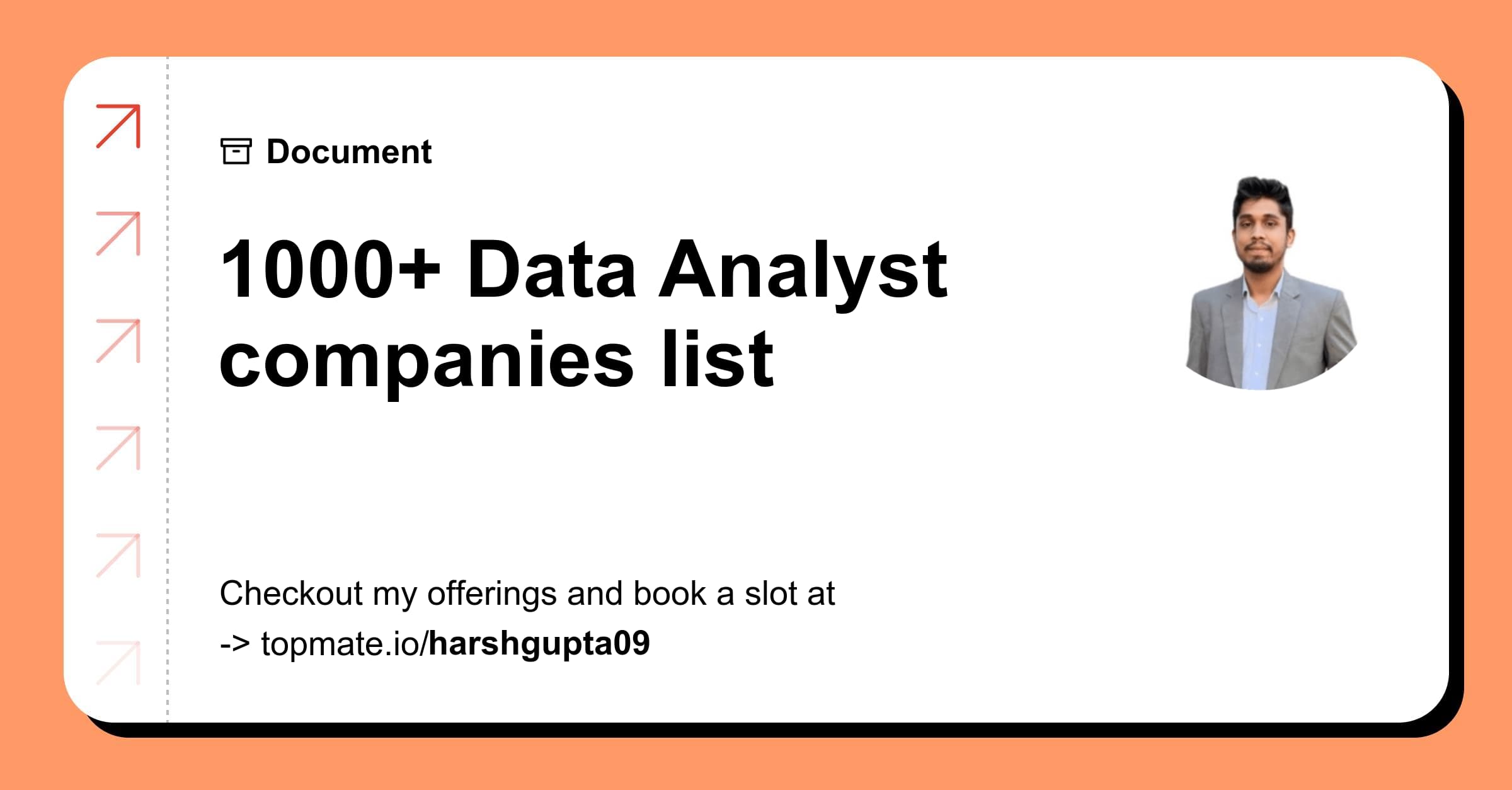 1000+ Data Analyst companies list with Harsh Gupta