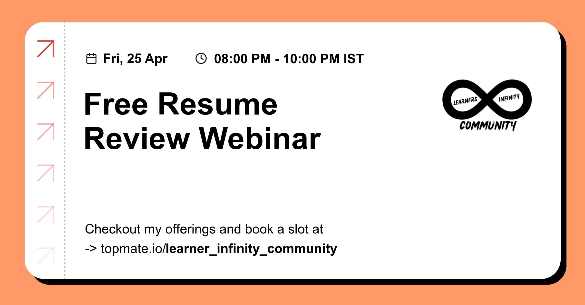 Free Resume Review Webinar with Learner Infinity Community