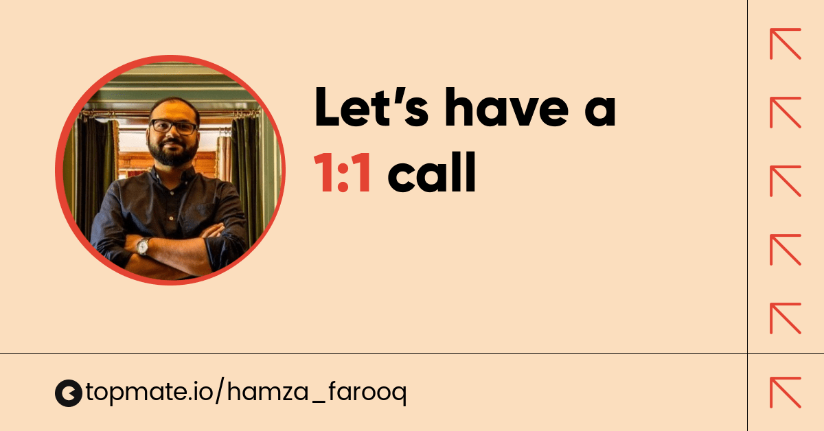 Hamza Farooq - Book a call on Topmate