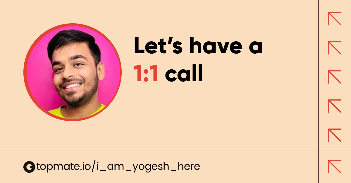 Yogesh Yogendra - Book a call on Topmate