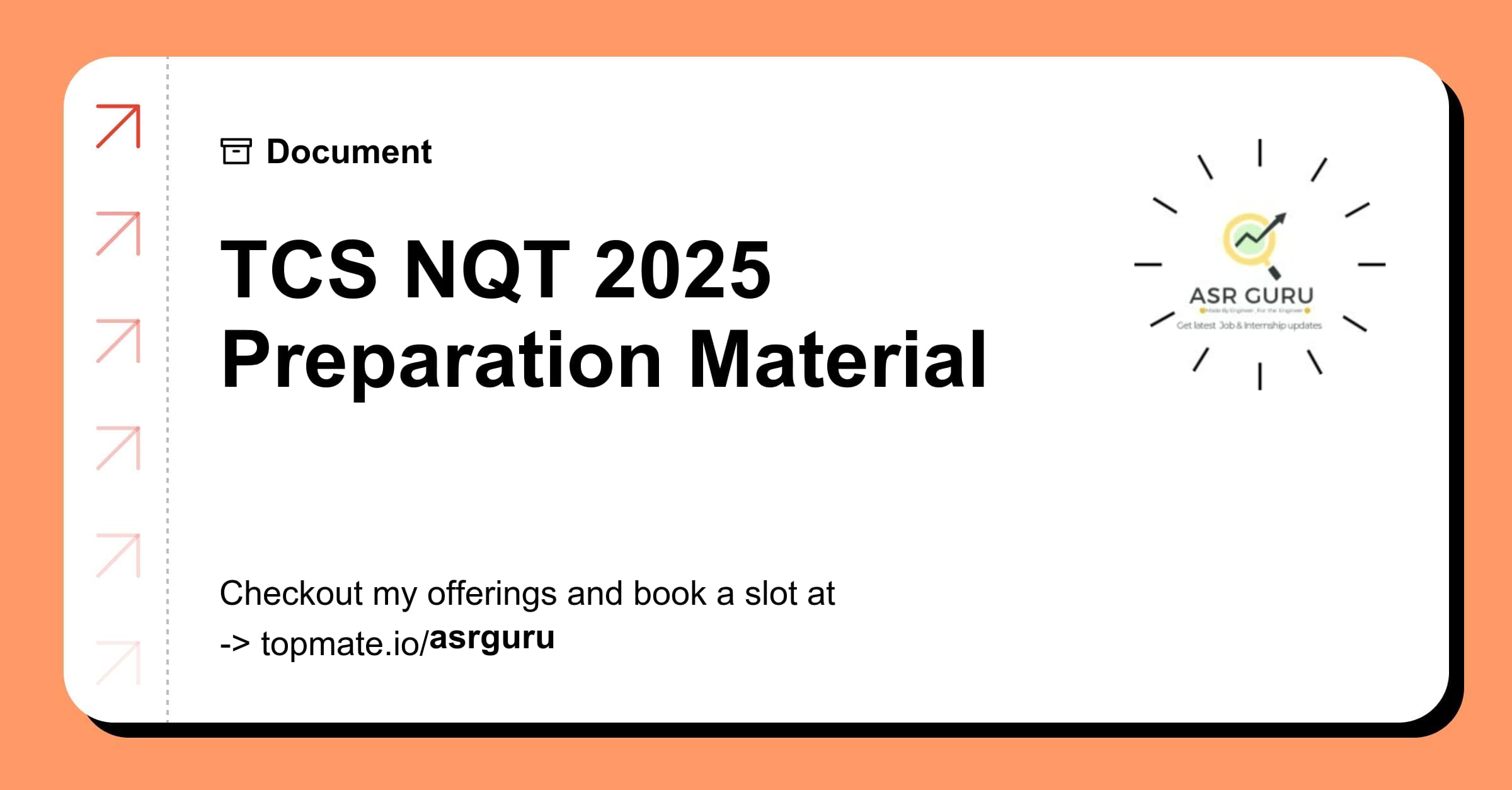 TCS NQT 2025 Preparation Material with Asr Guru