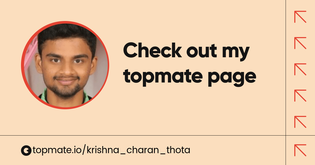 Krishna Charan Thota - Book a call on Topmate
