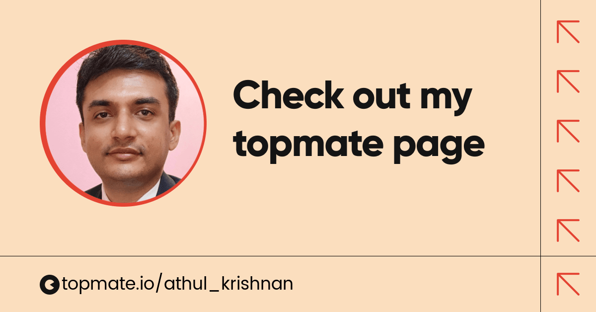 Athul Krishnan - Book a call on Topmate