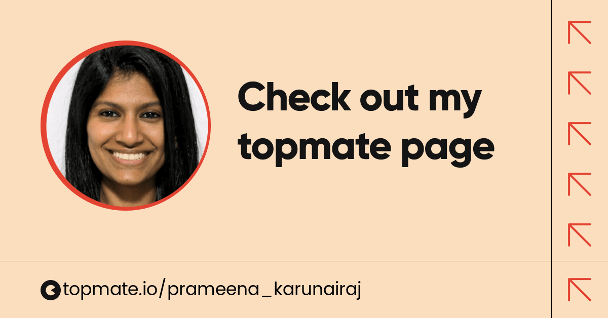 Prameena Karunairaj - Book a call on Topmate
