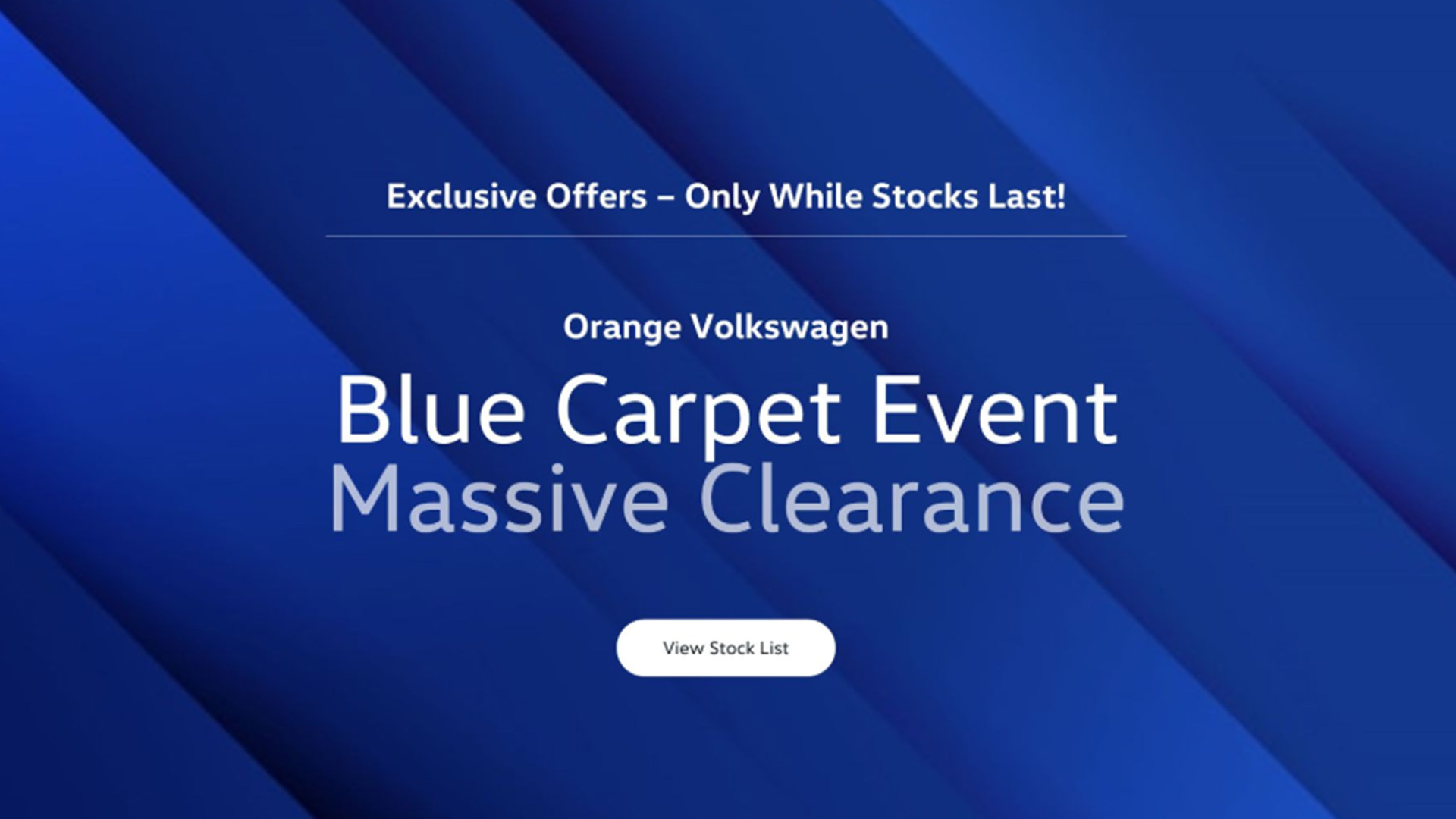 Blue Carpet Event | Orange Volkswagen