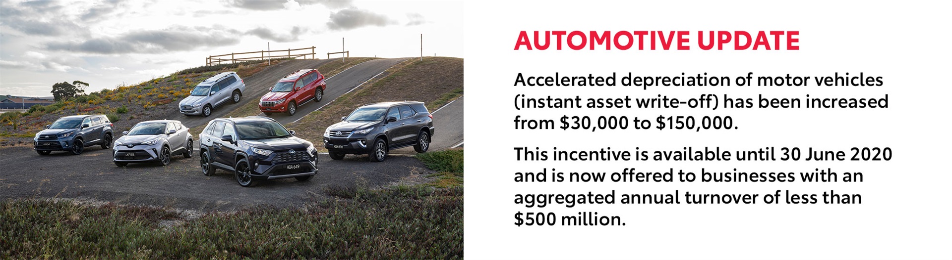 Accelerated Depreciation Of Motor Vehicles at Brisbane's Downtown Toyota