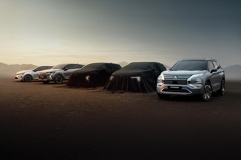 Mitsubishi Teases Two All-New Medium SUVs: A Hybrid and an Electric ...