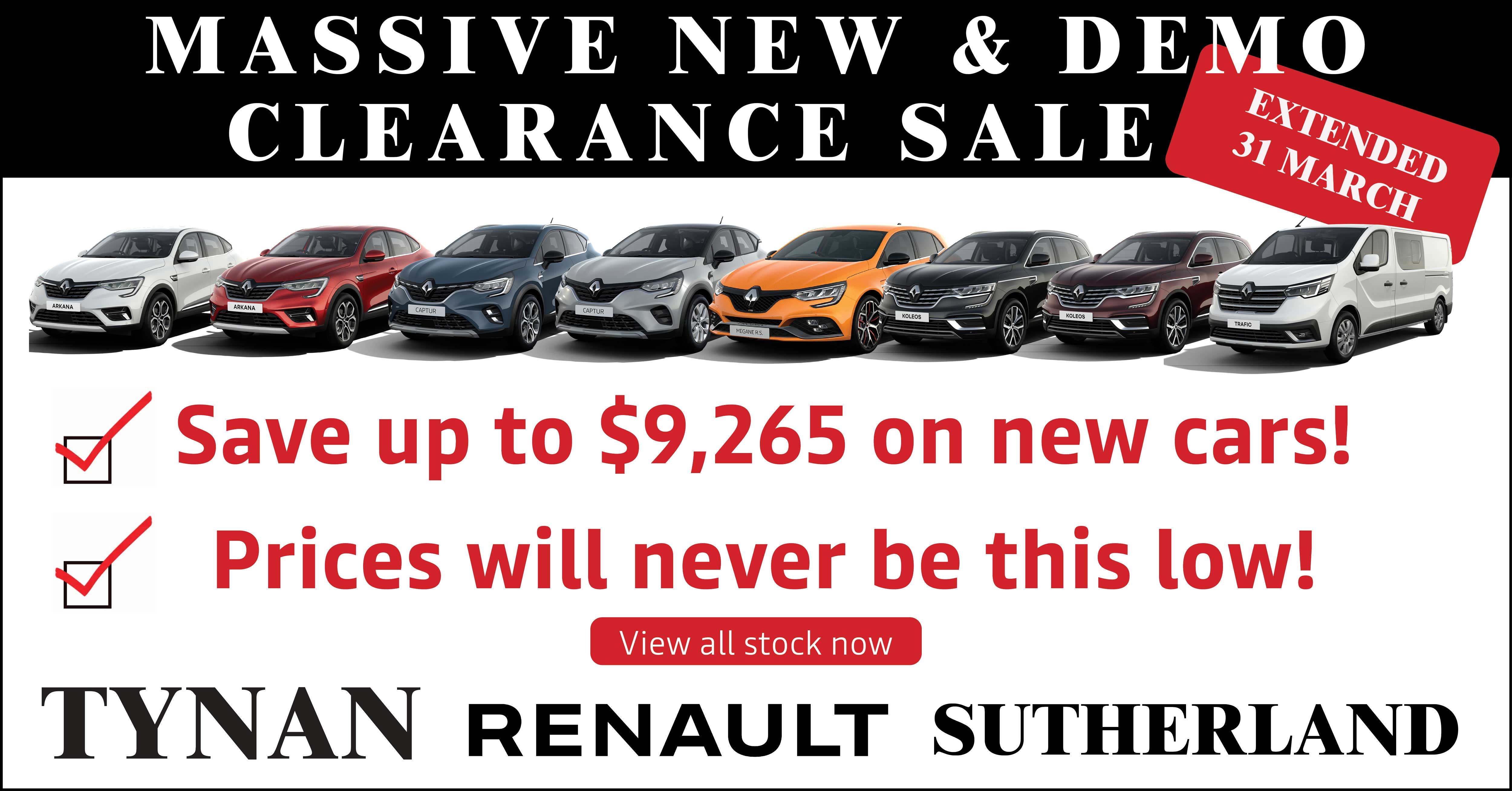 Plate Clearance | Tynan Renault