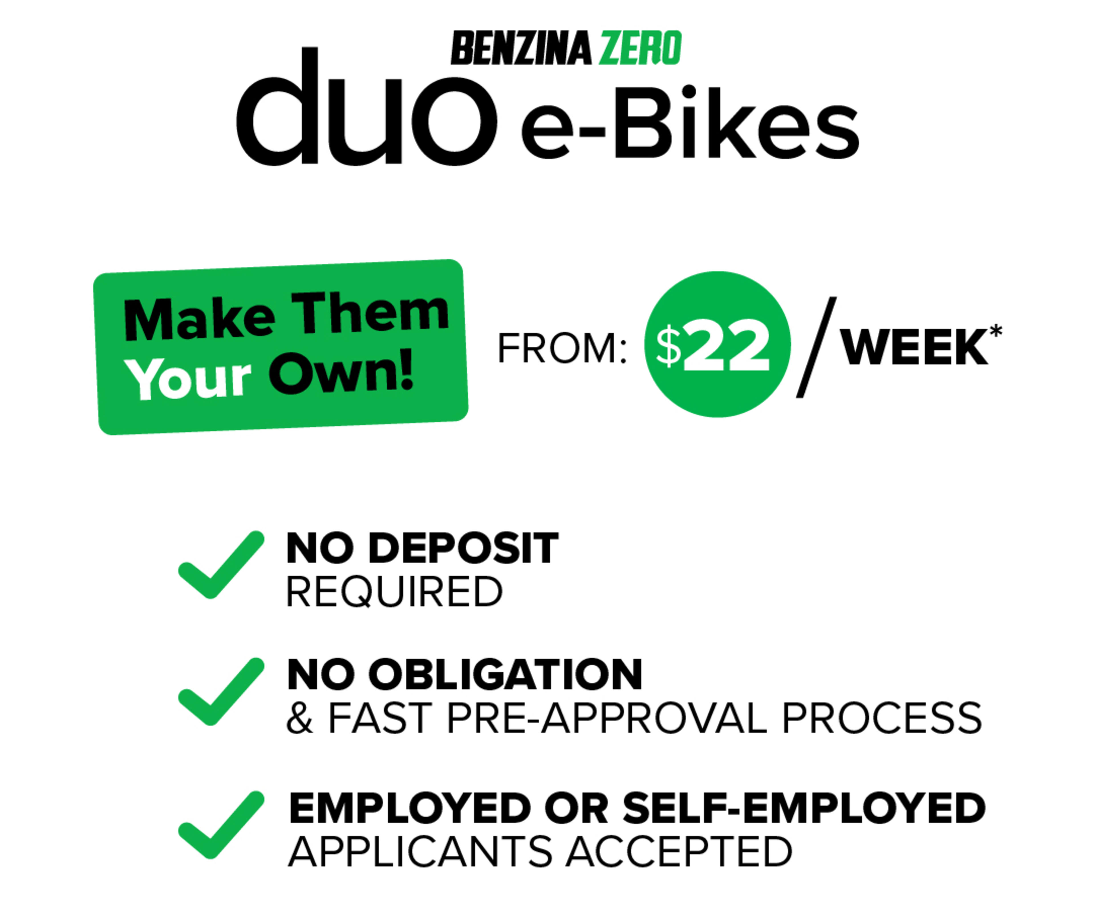 Benzina Zero - Duo & Duo Plus - eBikes | Westpoint EV