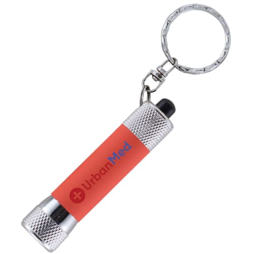 Custom Branded Soft Touch Torch Keyring | Total Merchandise