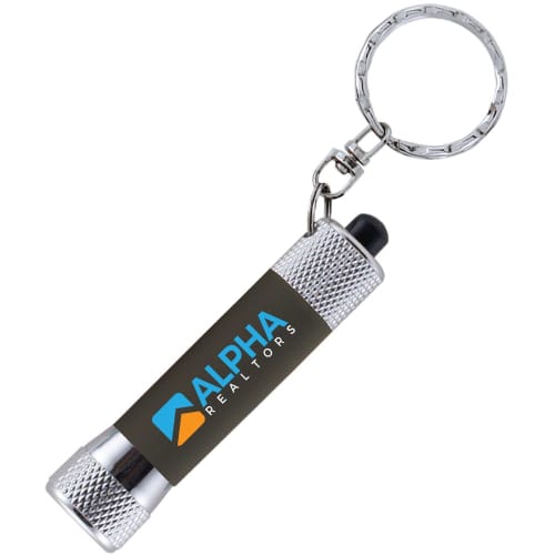 Custom Branded Soft Touch Torch Keyring | Total Merchandise