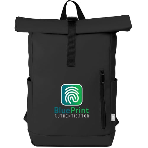 Branded Rolltop Waterproof Recycled Backpack | Total Merchandise