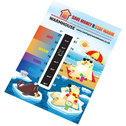 Large Temperature Gauge Cards | Thermometer Cards