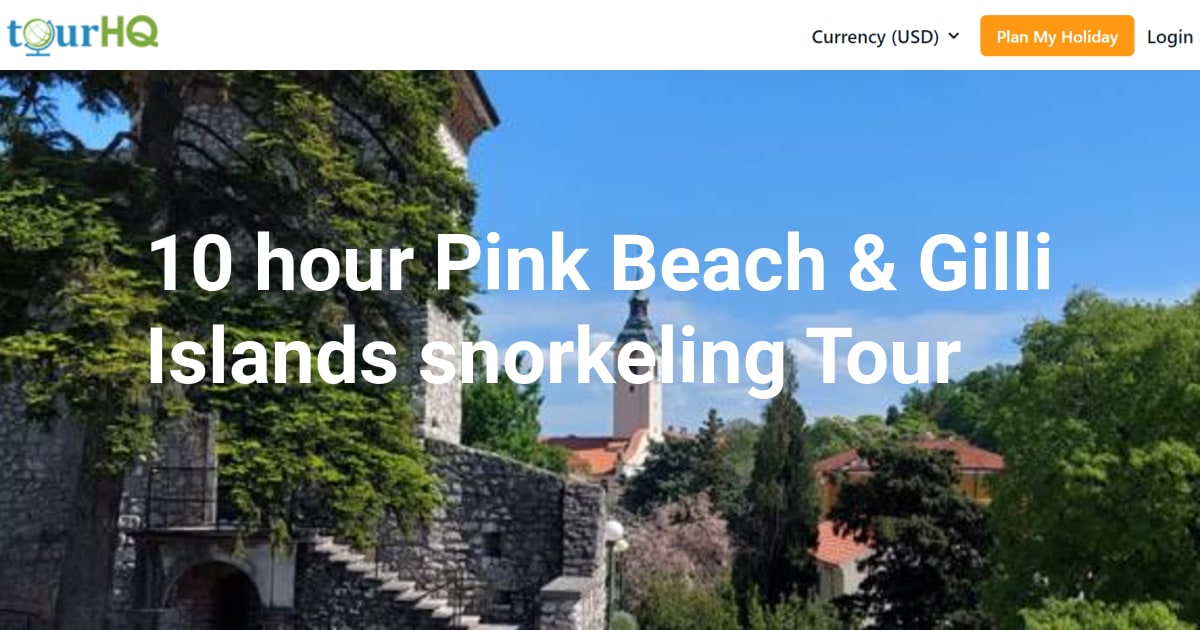 10 hour Pink Beach & Gilli Islands snorkeling Tour