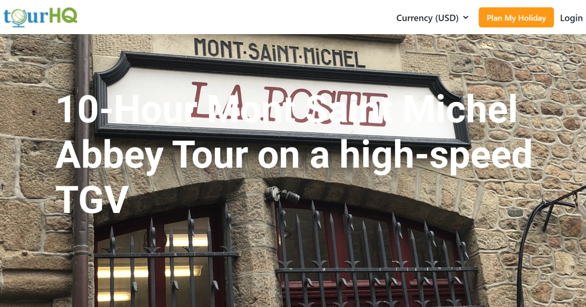 10-Hour Mont Saint Michel Abbey Tour on a high-speed TGV