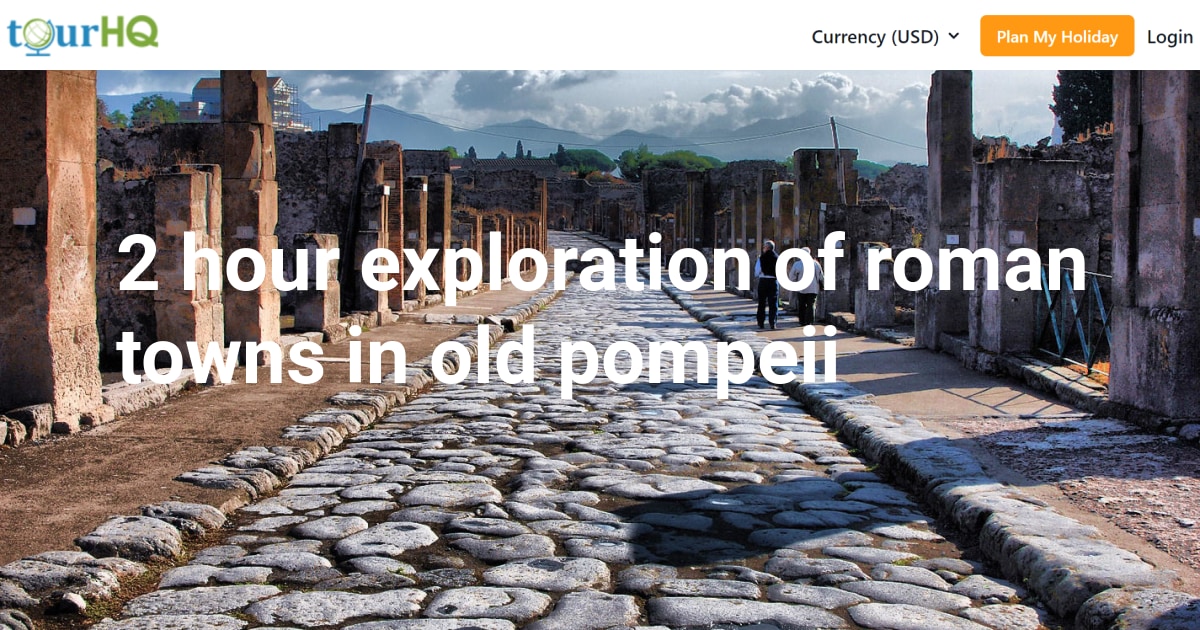 2 hour exploration of roman towns in old pompeii