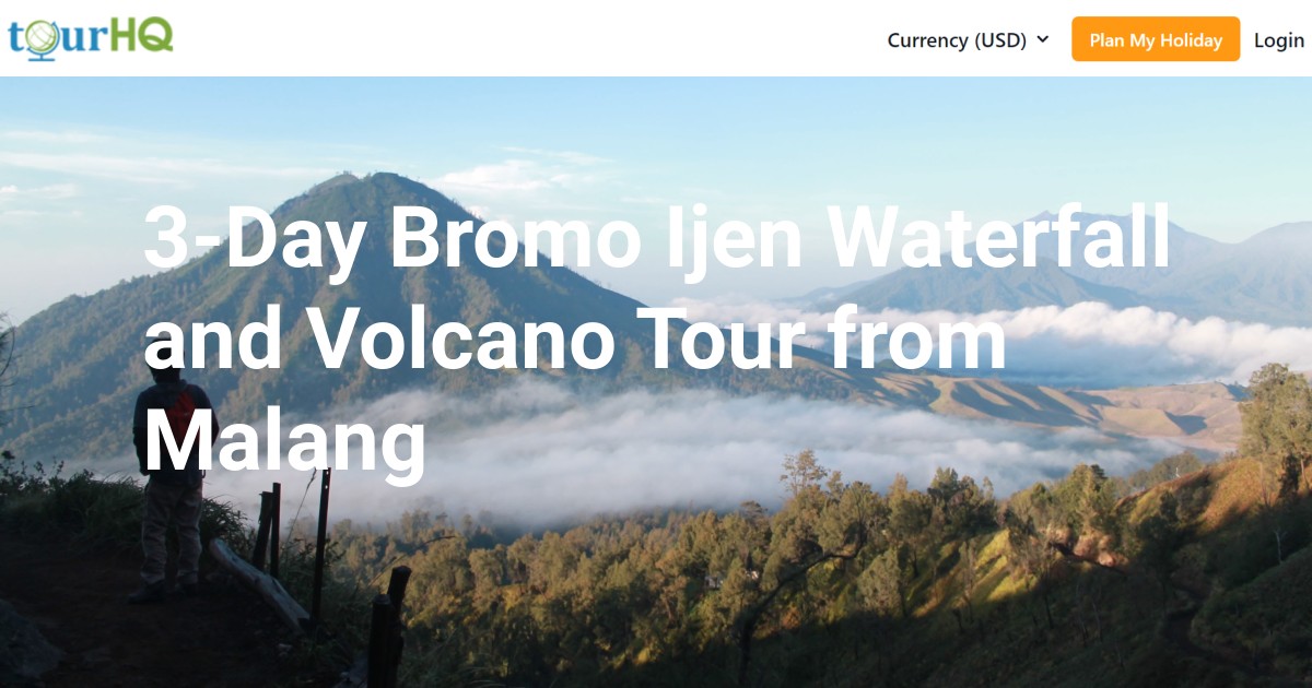 3-Day Bromo Ijen Waterfall and Volcano Tour from Malang