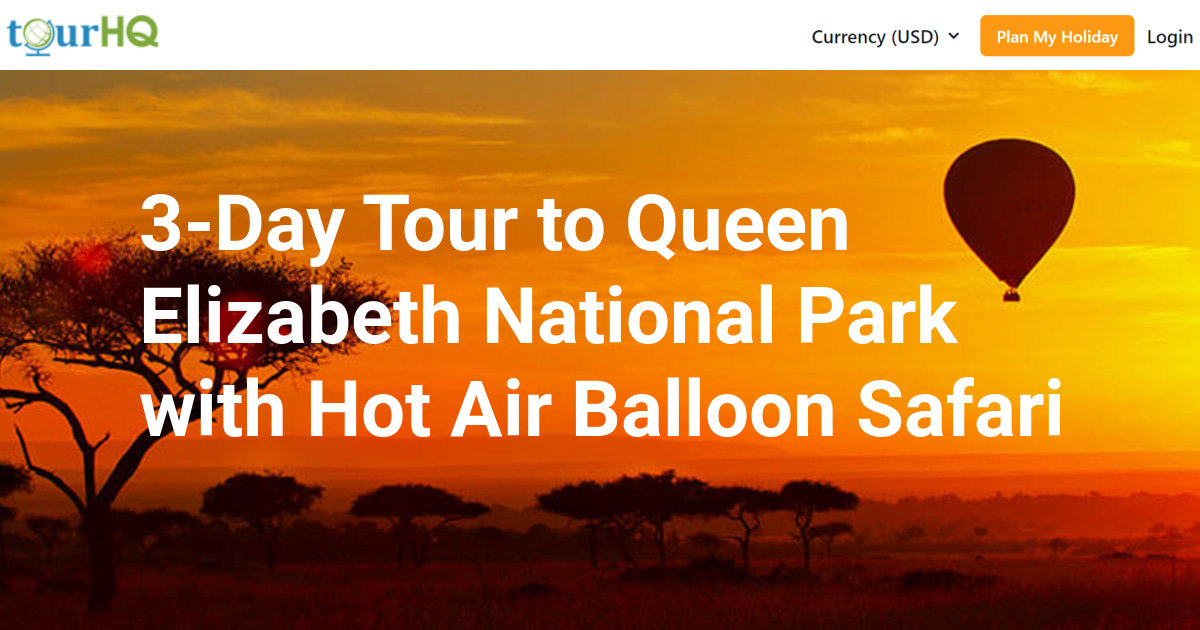 3-Day Tour to Queen Elizabeth National Park with Hot Air Balloon Safari