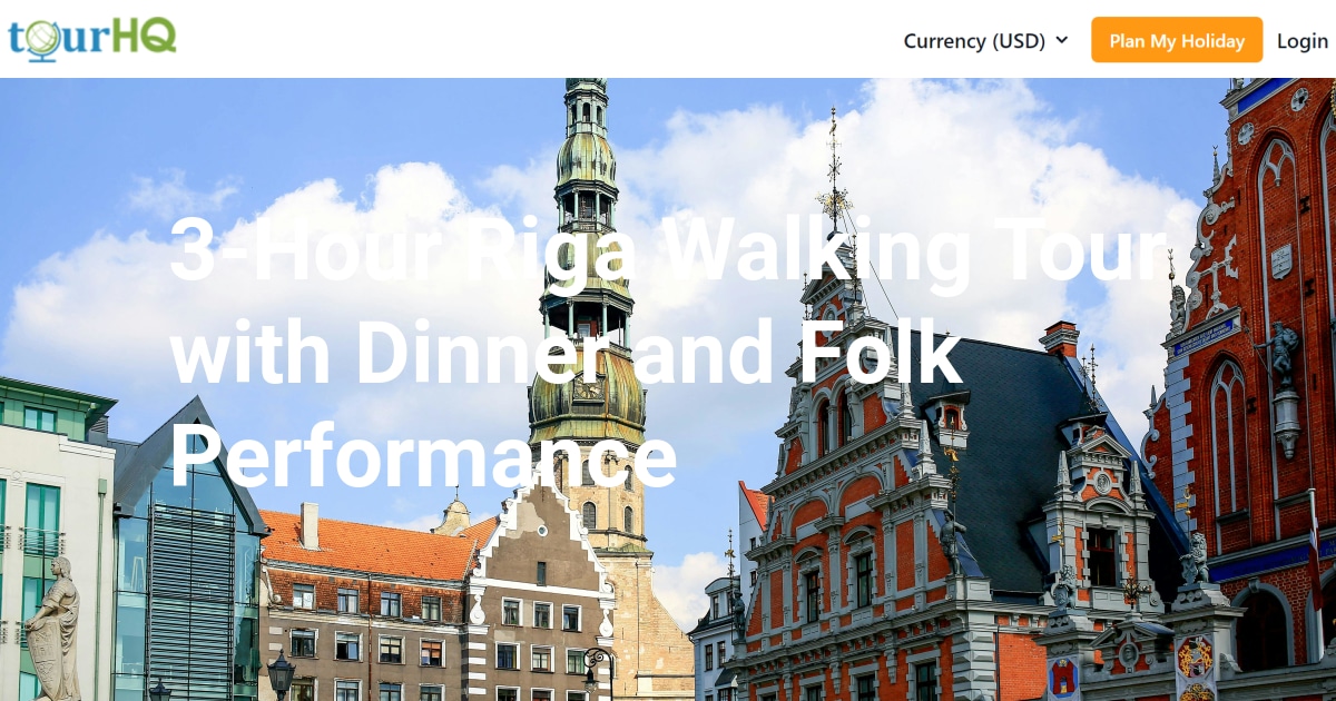 3-Hour Riga Walking Tour with Dinner and Folk Performance