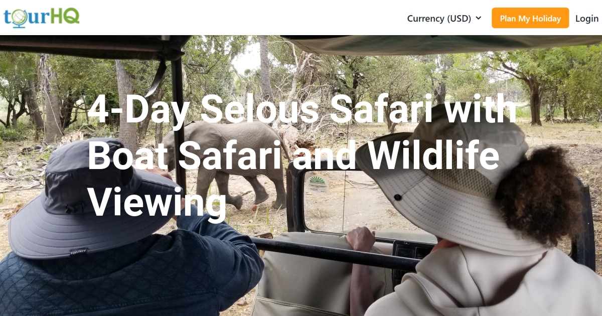 4-Day Selous Safari with Boat Safari and Wildlife Viewing