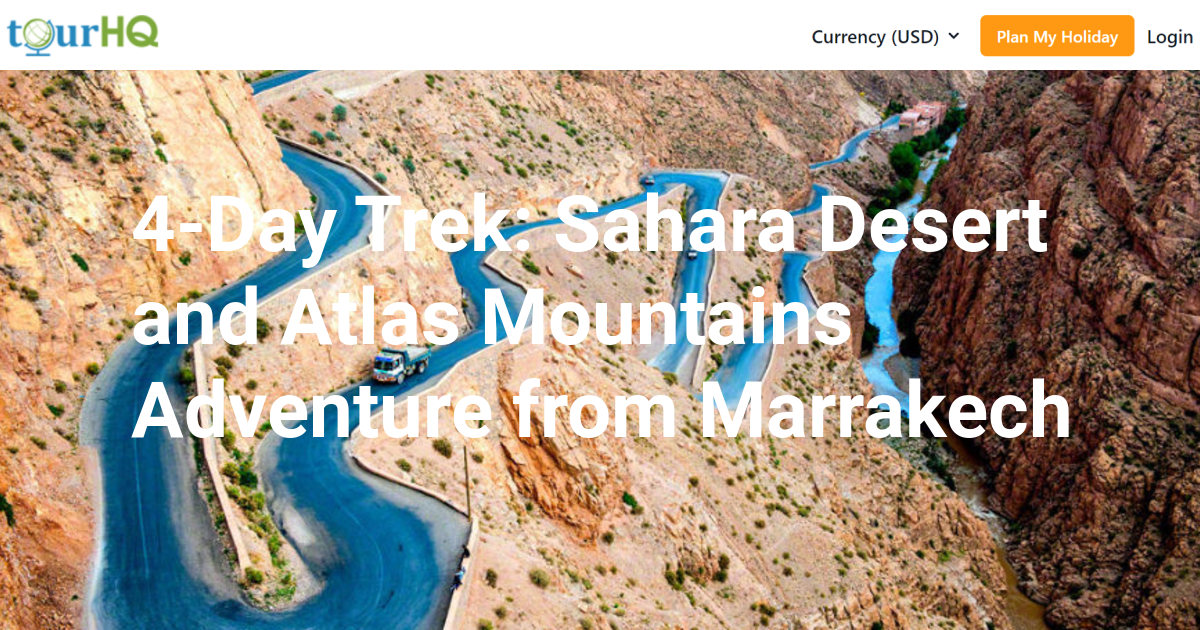 4-Day Trek: Sahara Desert and Atlas Mountains Adventure from Marrakech