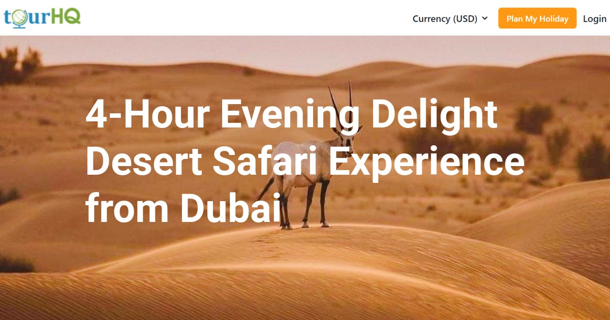 4-Hour Evening Delight Desert Safari Experience from Dubai