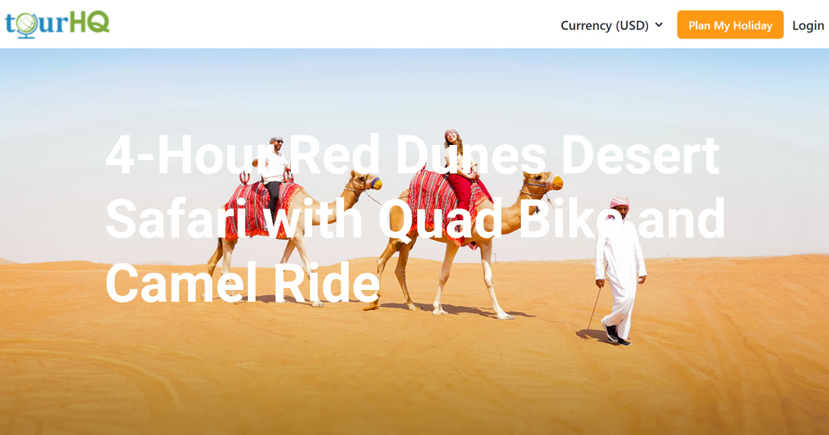 4-Hour Red Dunes Desert Safari with Quad Bike and Camel Ride