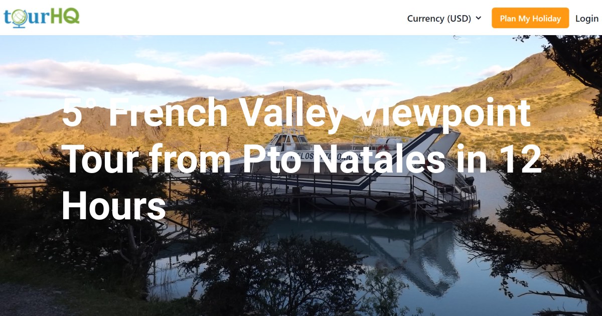 5° French Valley Viewpoint Tour from Pto Natales in 12 Hours