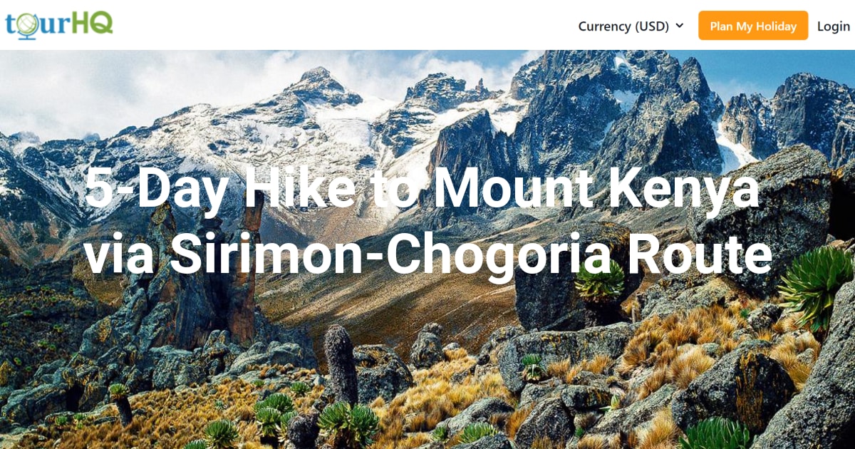 5-Day Hike to Mount Kenya via Sirimon-Chogoria Route
