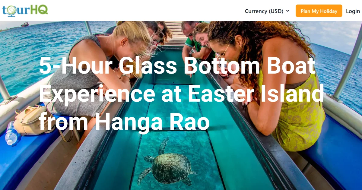 5-Hour Glass Bottom Boat Experience at Easter Island from Hanga Rao