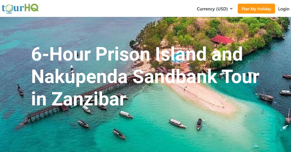 6-Hour Prison Island and Nakupenda Sandbank Tour in Zanzibar