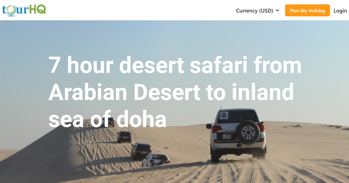 7 hour desert safari from Arabian Desert to inland sea of doha