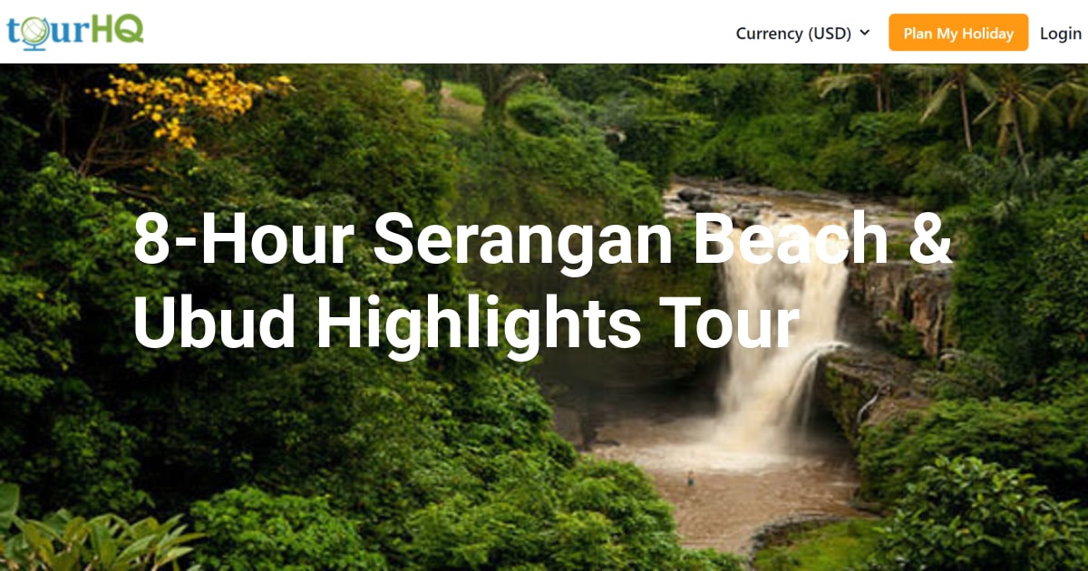 8-Hour Serangan Beach & Ubud Highlights Tour