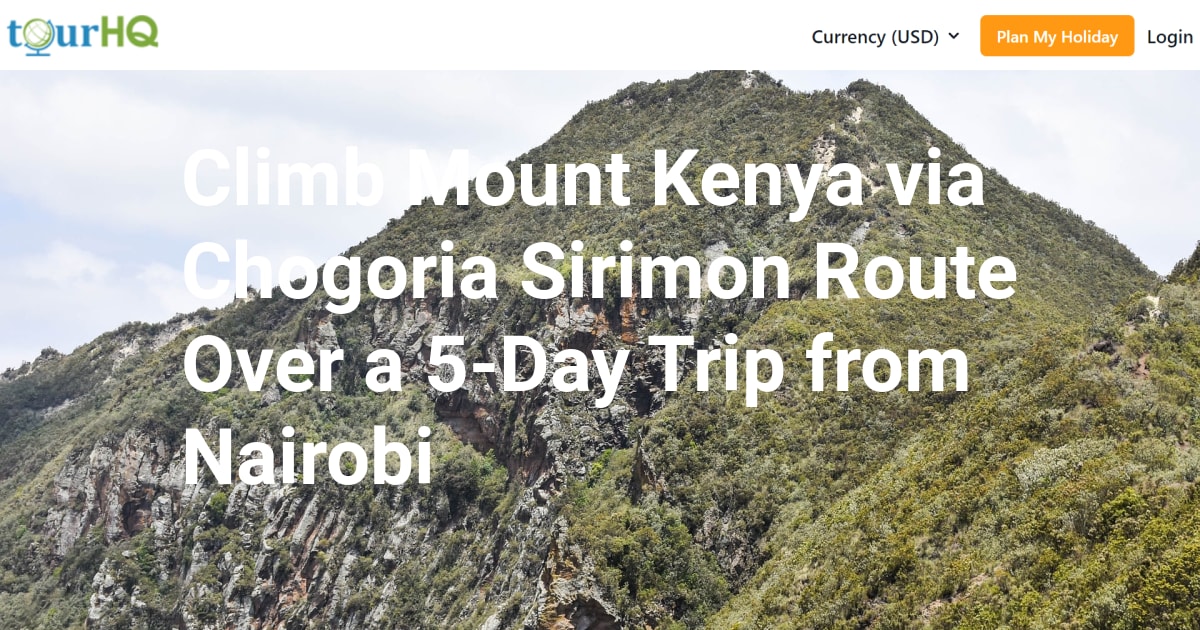 Climb Mount Kenya via Chogoria Sirimon Route Over a 5-Day Trip from Nairobi