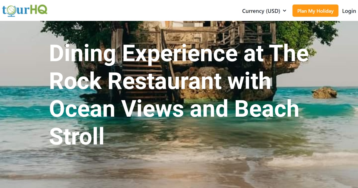 Dining Experience at The Rock Restaurant with Ocean Views and Beach Stroll