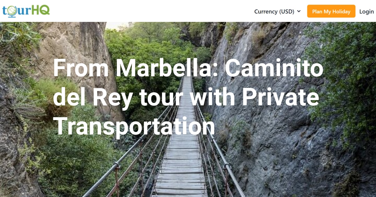 From Marbella: Caminito del Rey tour with Private Transportation