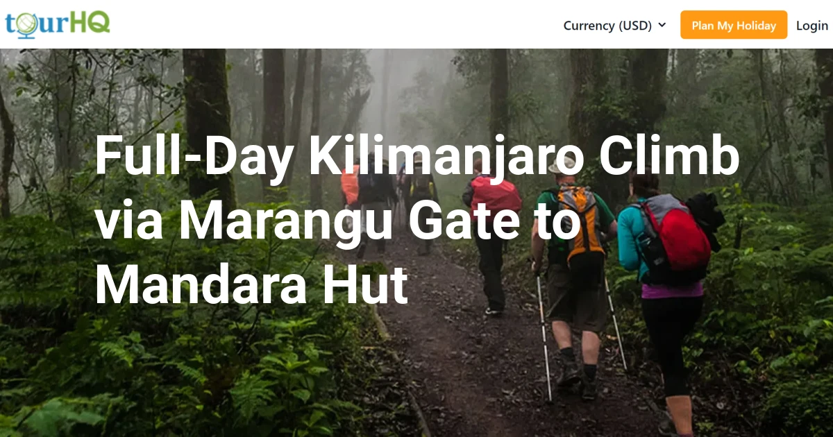 Full-Day Kilimanjaro Climb via Marangu Gate to Mandara Hut