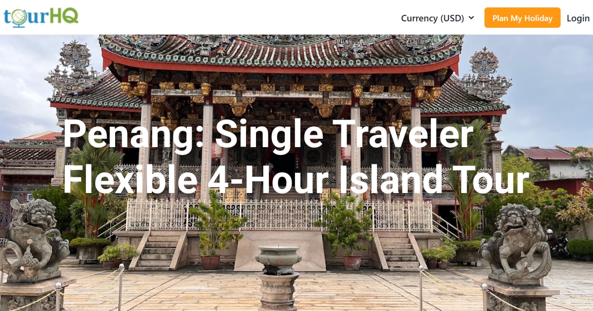 Penang: Single Traveler Flexible 4-Hour Island Tour