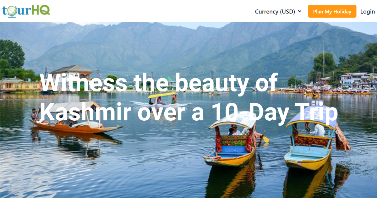 Witness the beauty of Kashmir over a 10-Day Trip